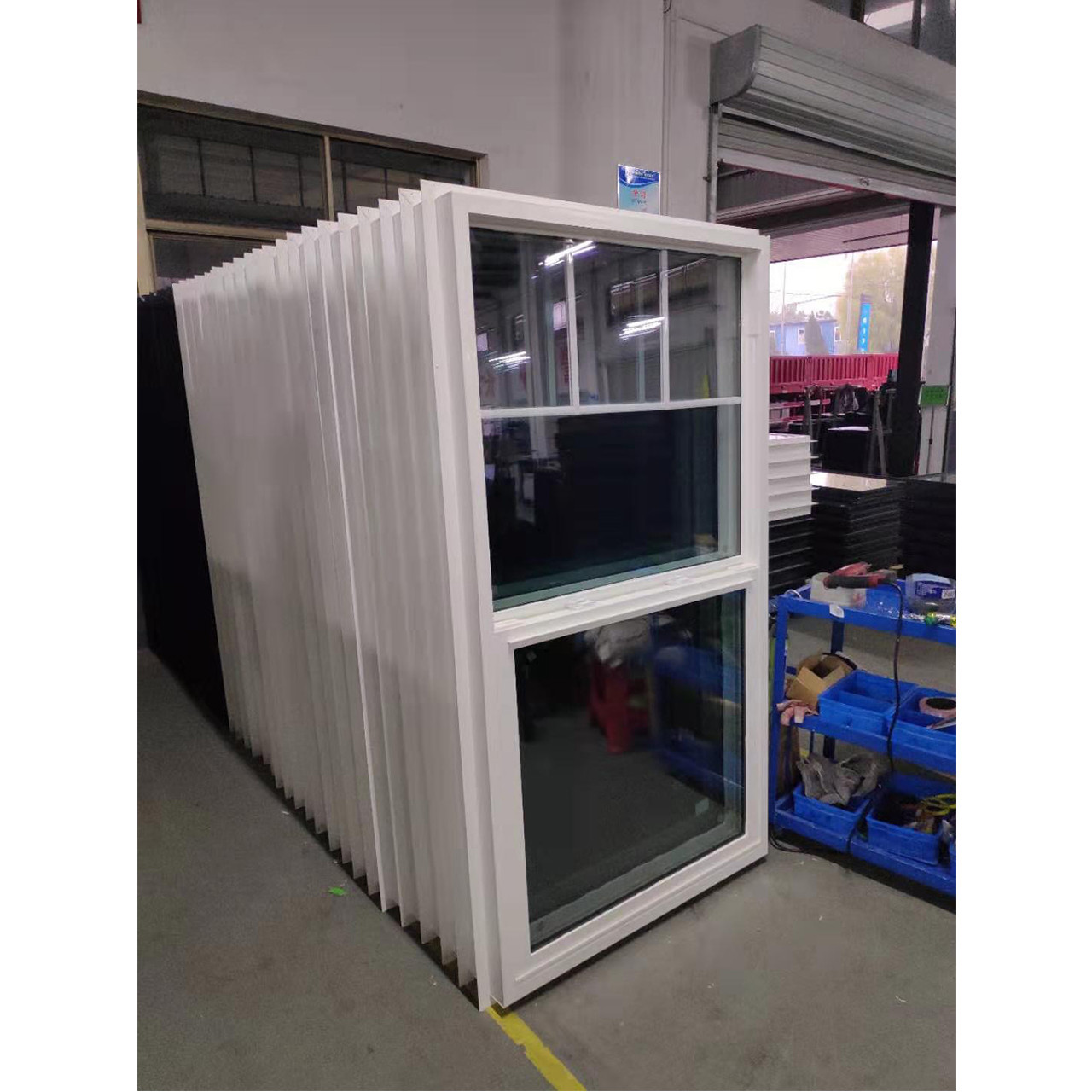 Single Hung PVC Sliding Window Flush Casement UPVC Windows ODM